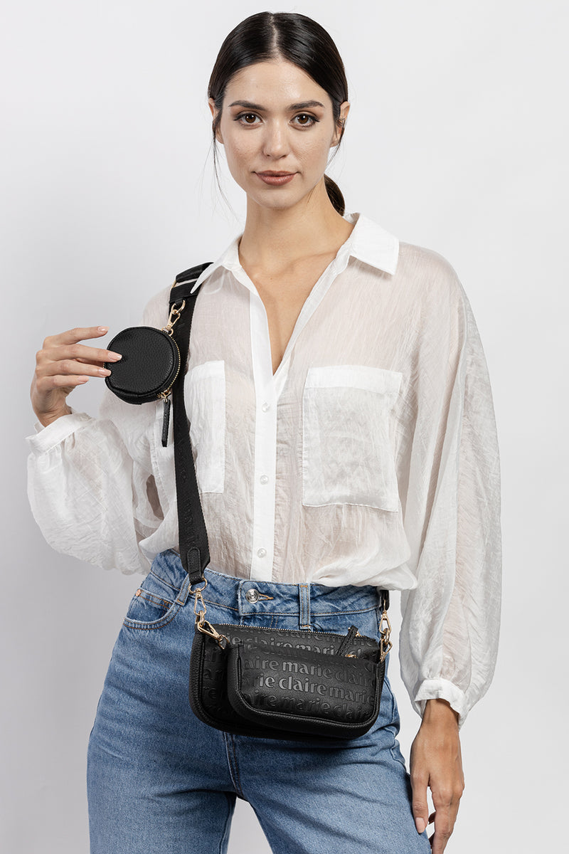 Black Women's Messenger Bag Perla MC212105014 001 – Marie Claire Bags